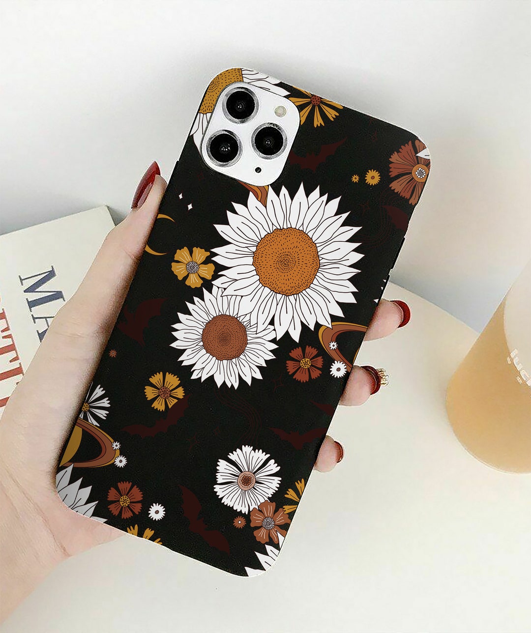 Eco-friendly Bats Phone Case for iPhone 11 12 13 14 15 16 Pro Max X XR ...