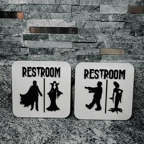 Monster Bathroom Sign - Etsy