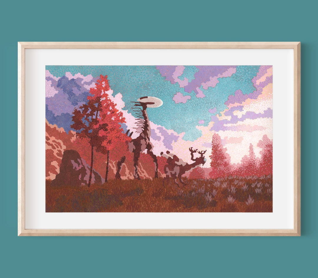Horizon Tallneck - Zero Dawn Art, Forbidden West Art - Etsy