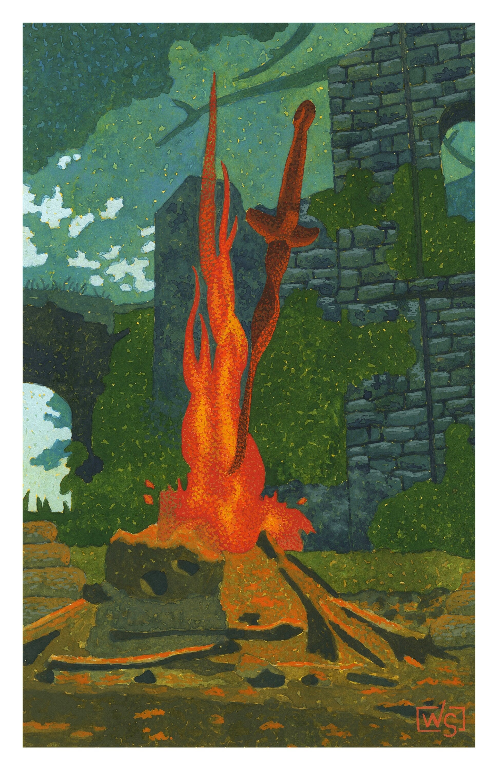 Dark Souls Bonfire Art