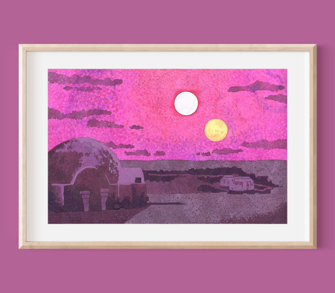 Twin Sunset - Star Wars Art - Etsy