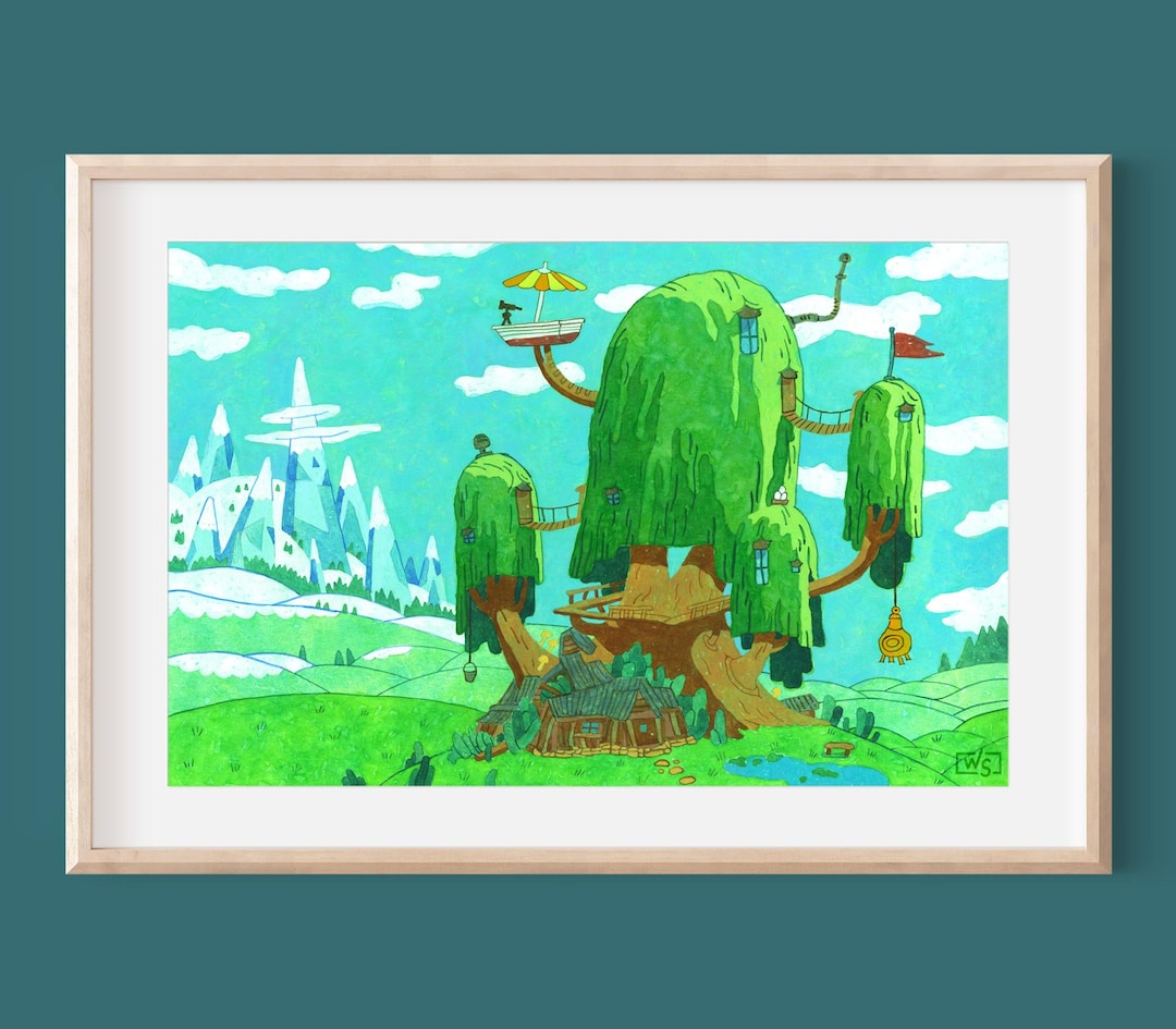 Finn & Jake's Tree House - Adventure Time Art Print - Etsy