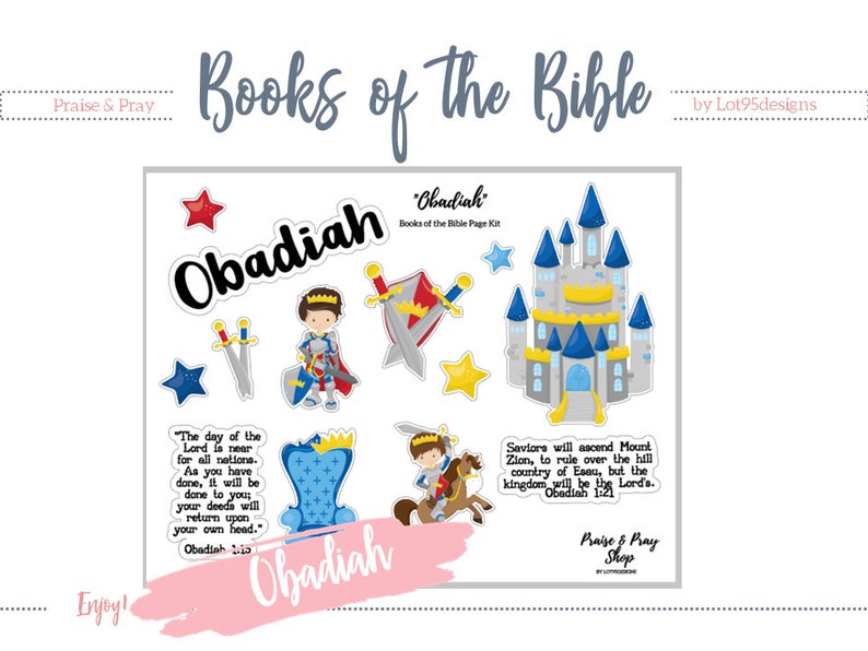 Obadiah Bible Journaling Printable. Great for the Illustrating | Etsy