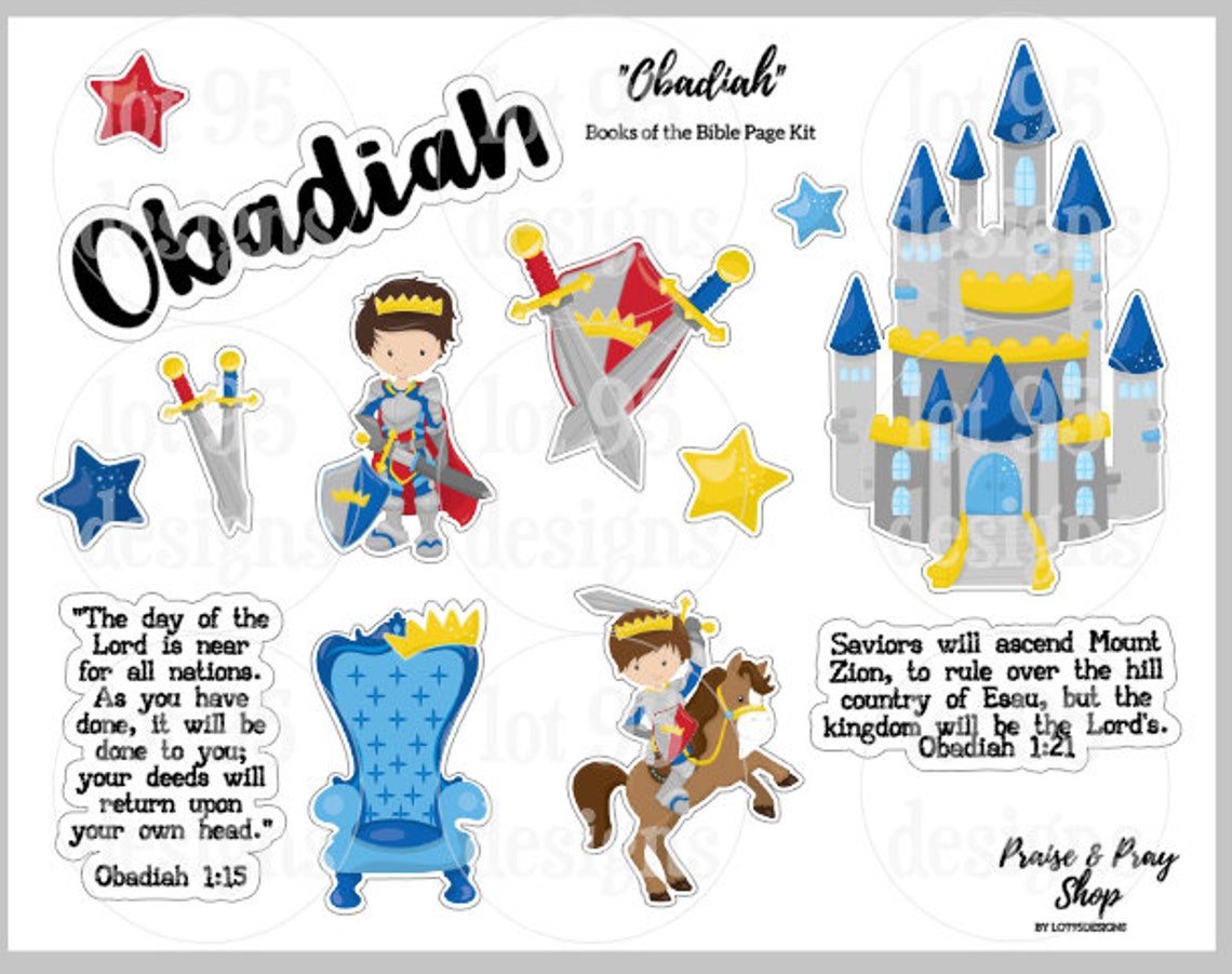 Obadiah Bible Journaling Printable. Great for the Illustrating | Etsy