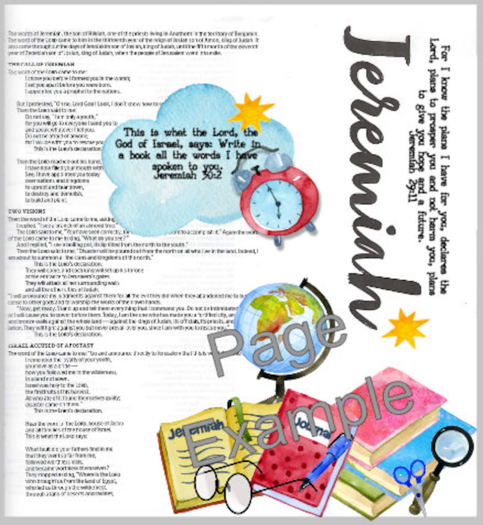 Jeremiah Bible Journaling Printable. Great for the | Etsy