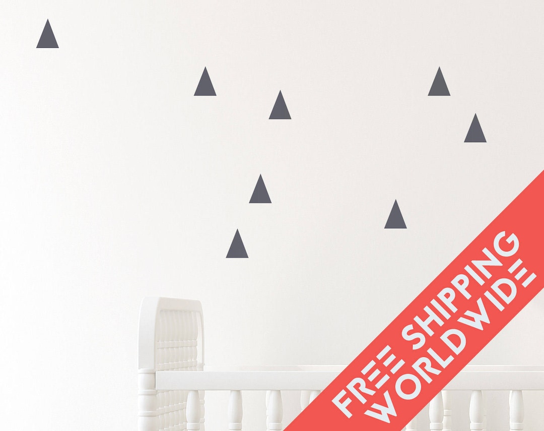 Triangle Dark Gray Wall Decals Decor Stickers Nursery Baby Modern ...