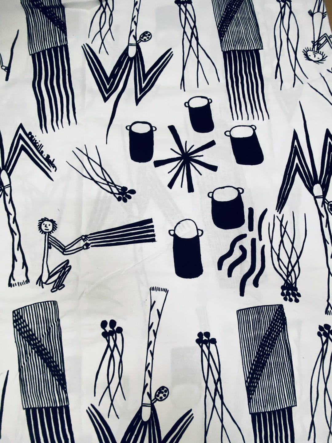 35 Years Anniversary Fabric Design 'pandanus Collecting' by Priscilla ...