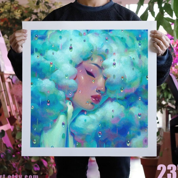 Rain Print - Etsy
