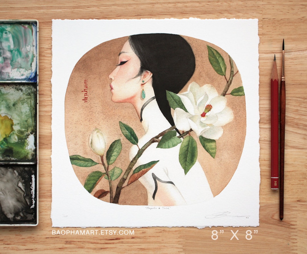 Magnolia & Jade - Limited Edition Print - Etsy