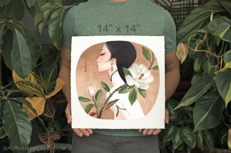 Magnolia & Jade Limited Edition Print - Etsy