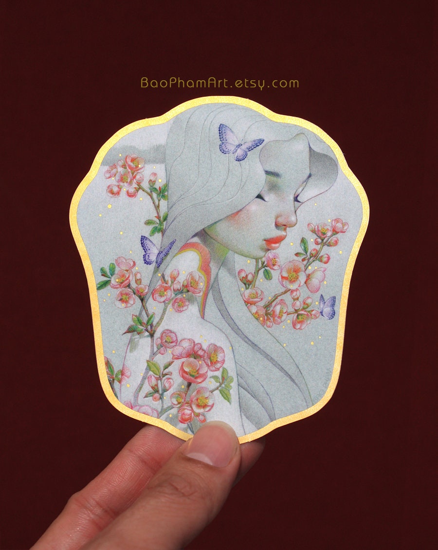 Golden Fan Sticker Set - Etsy