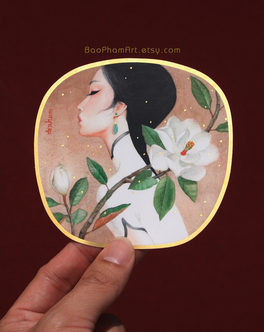 Golden Fan Sticker Set - Etsy