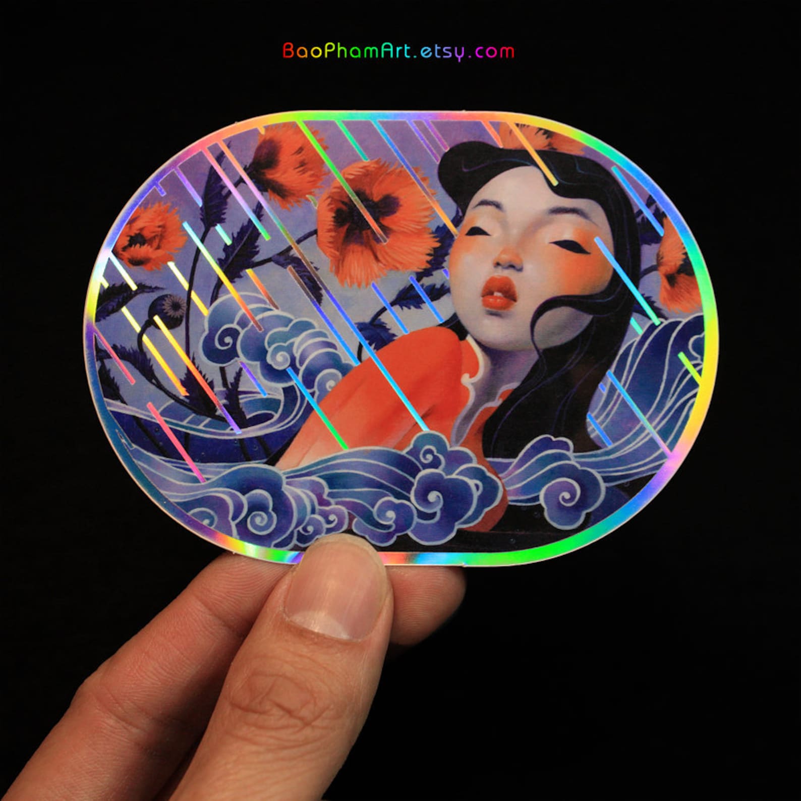 The Rain Holographic Sticker Pack - Etsy