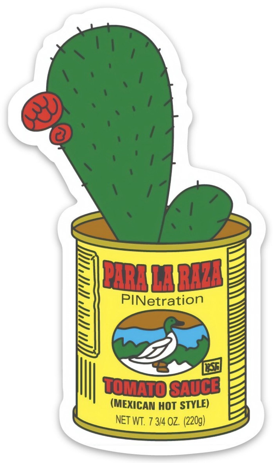 Nopal in Can Sticker - Etsy