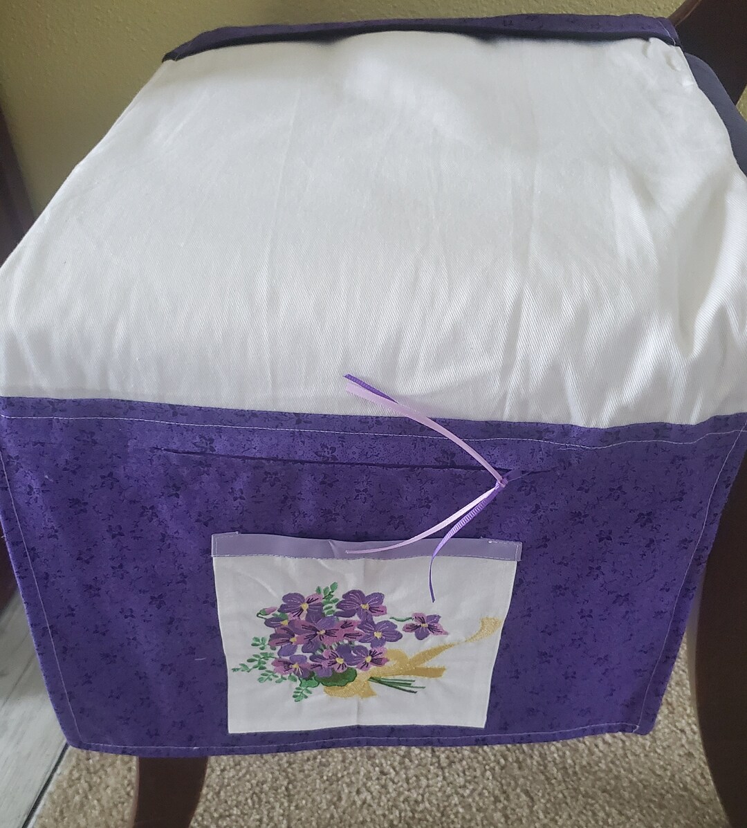 Purple Pansy Spinners Contrast Lap Cloth, Reversible, Spinning Lap Pad ...