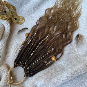 DE Dreadlocks With Free Wavy Ends. Boho, Shaman Dreadlocks. Beachy ...