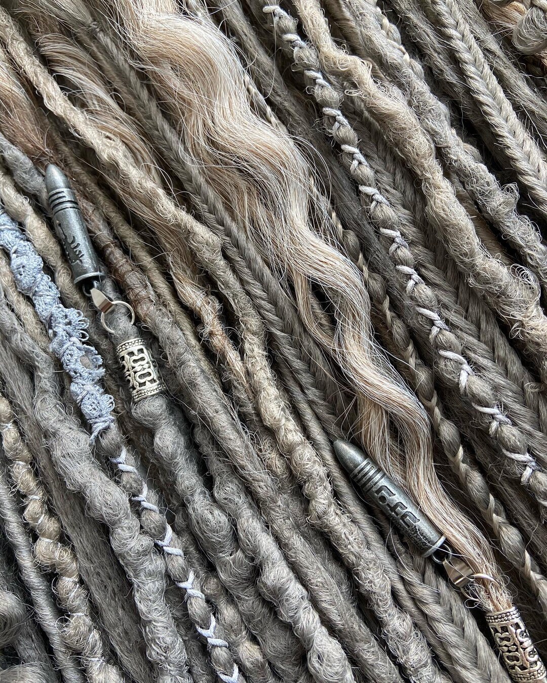 Mixed Dreadlocks. Bullet Set of DE Dreadlocks. Ash Gray Festival ...