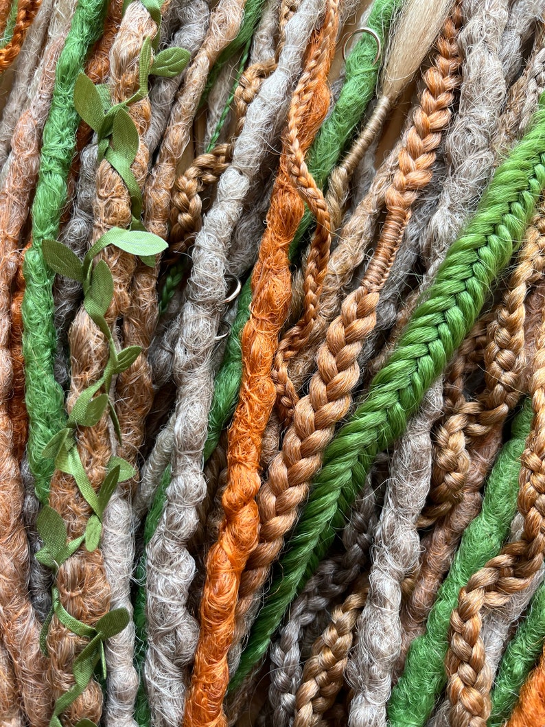 Synthetic Boho Dreadlocks Extension. Sunny Fox Set. DE Dreadlocks Mix ...
