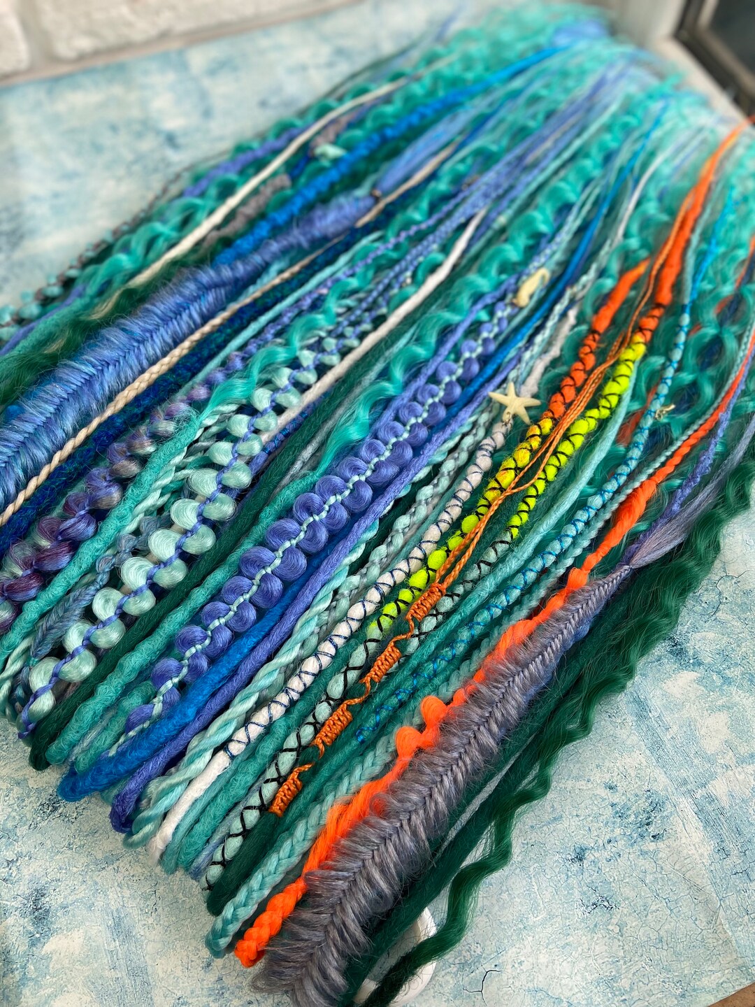 Set DE Dreadlocks Mermaid Joy. Sea Waves Dreadlocks. Festival Strands ...