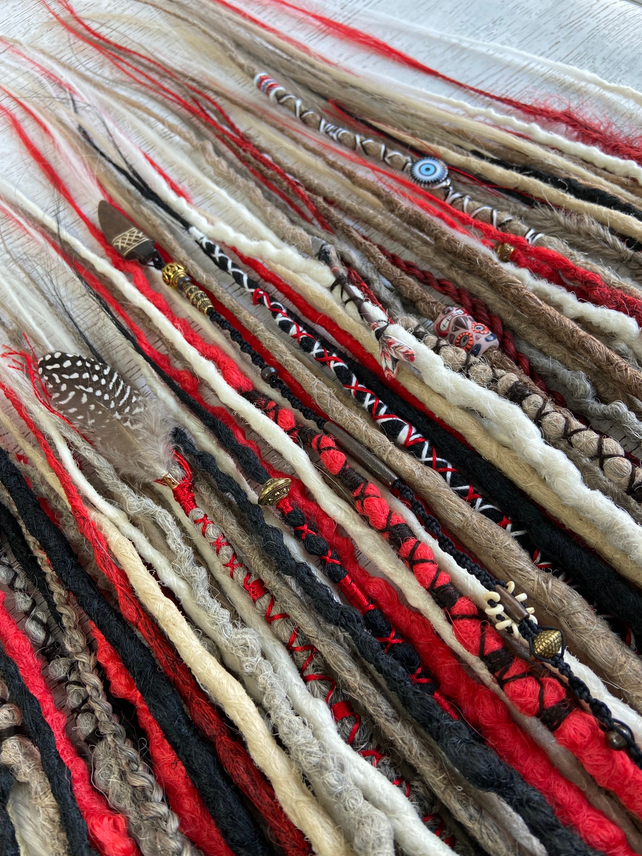 Shaman Ethnic Set of Mix Dreadlocks. Ready to Ship Ethnic Set. - Etsy