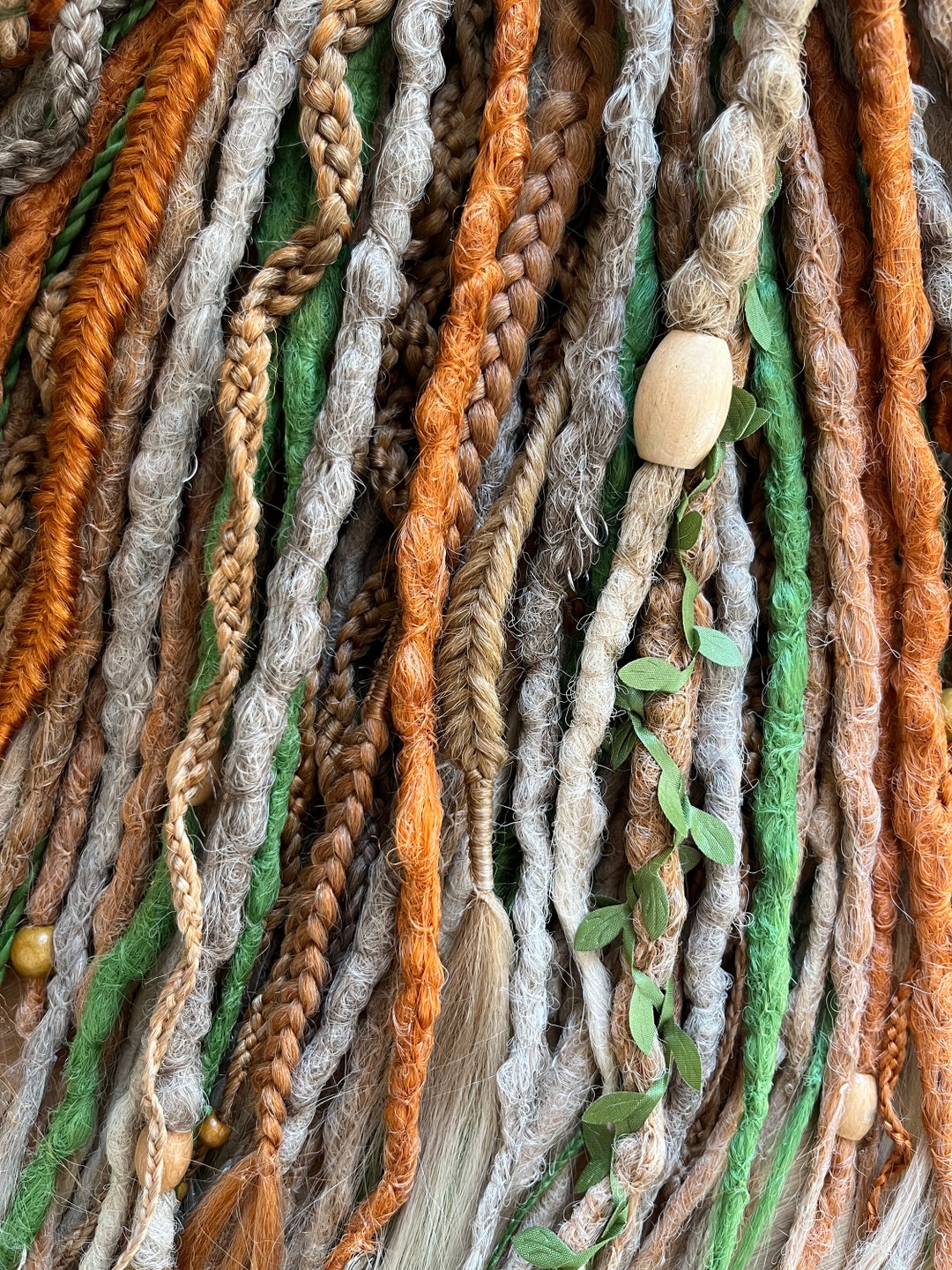 Synthetic Boho Dreadlocks Extension. Sunny Fox Set. DE Dreadlocks Mix ...