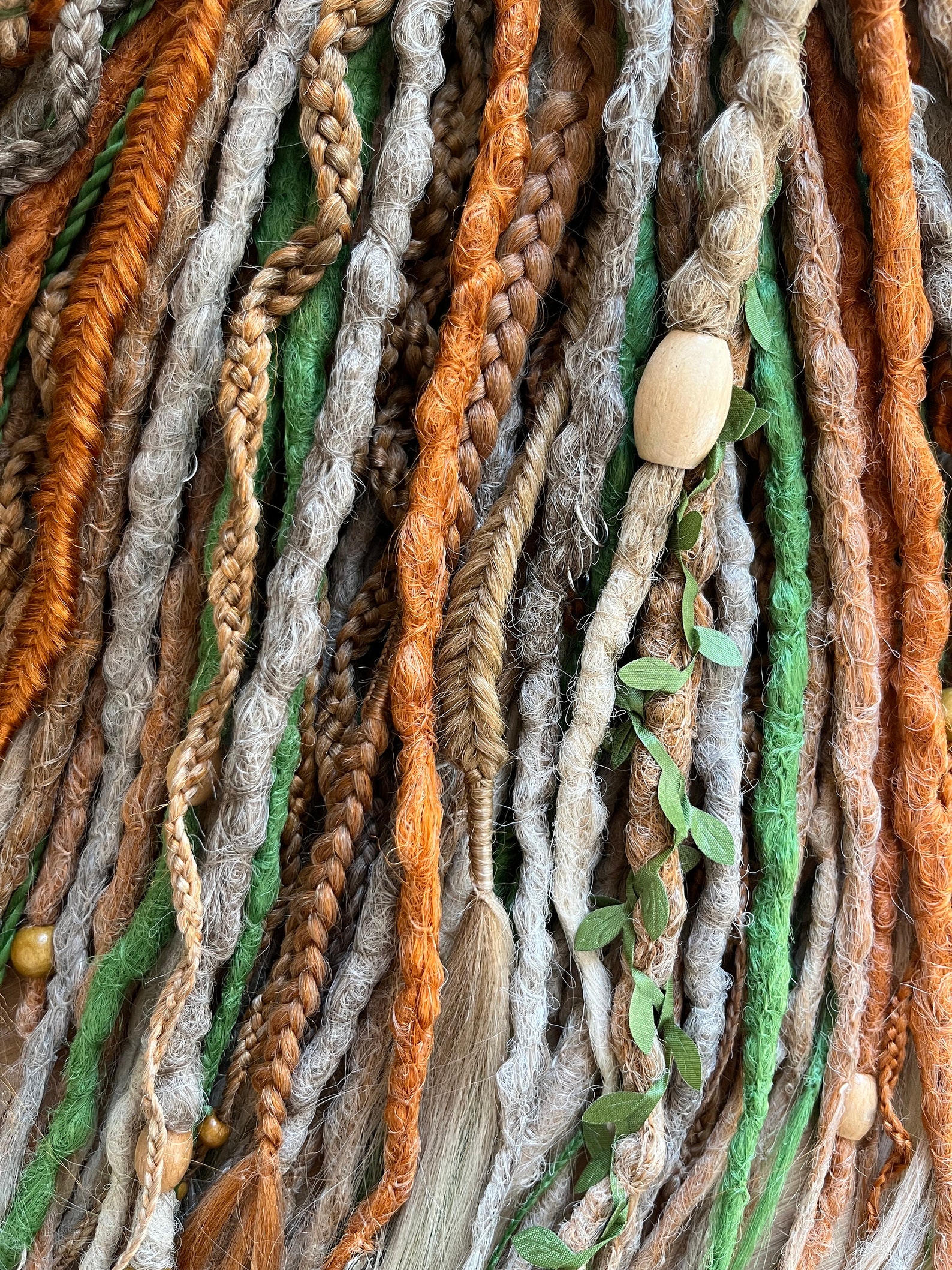 Synthetic Boho Dreadlocks Extension. Sunny Fox Set. DE Dreadlocks Mix ...