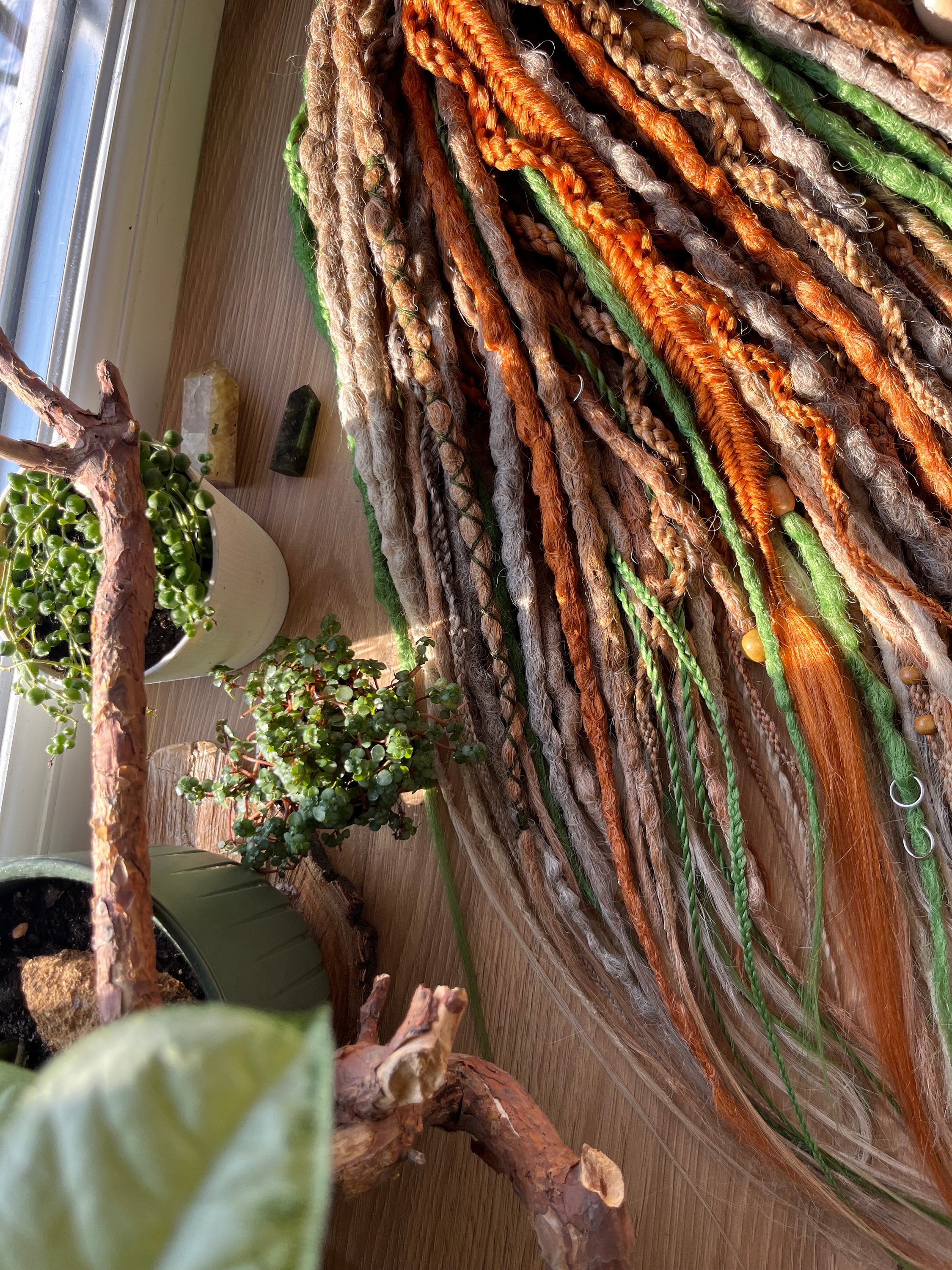 Synthetic Boho Dreadlocks Extension. Sunny Fox Set. DE Dreadlocks Mix ...