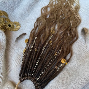 DE Dreadlocks With Free Wavy Ends. Boho, Shaman Dreadlocks. Beachy ...