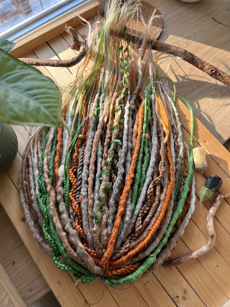 Synthetic Boho Dreadlocks Extension. Sunny Fox Set. DE Dreadlocks Mix ...