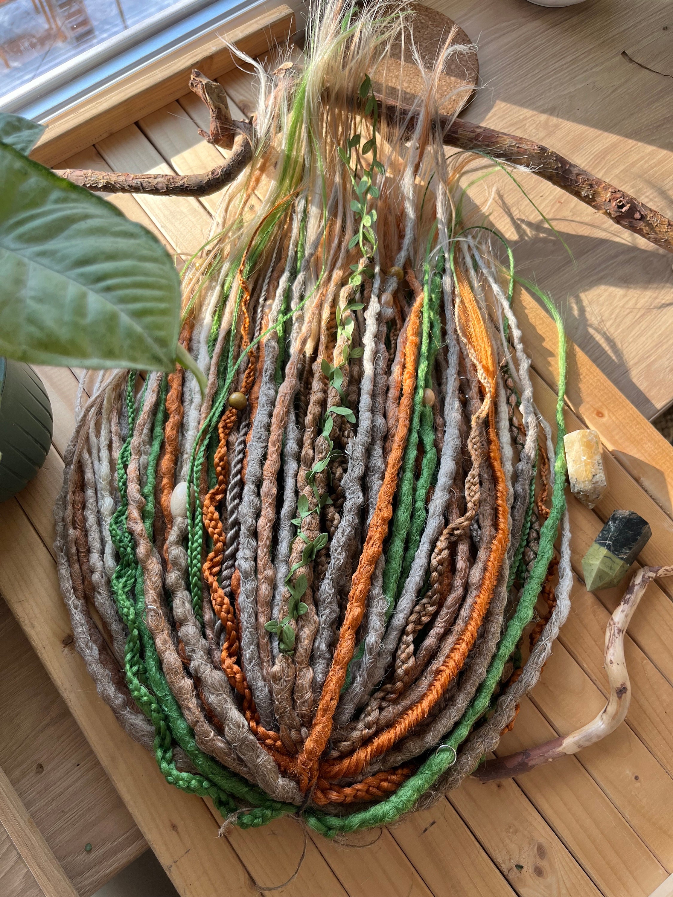 Synthetic Boho Dreadlocks Extension. Sunny Fox Set. DE Dreadlocks Mix ...