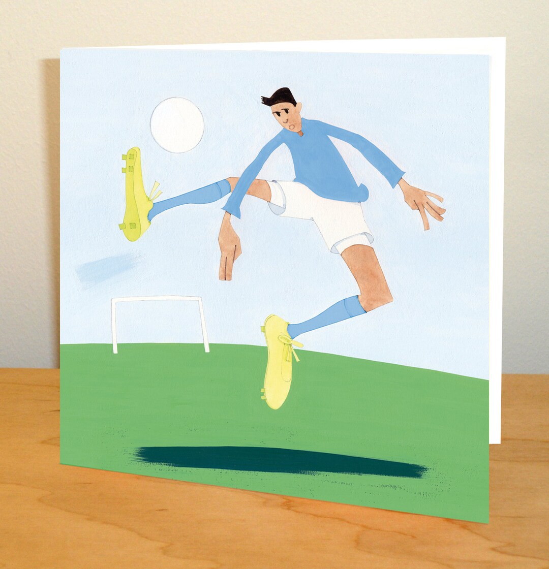 Footballer Happy Birthday Greetings Card - Etsy