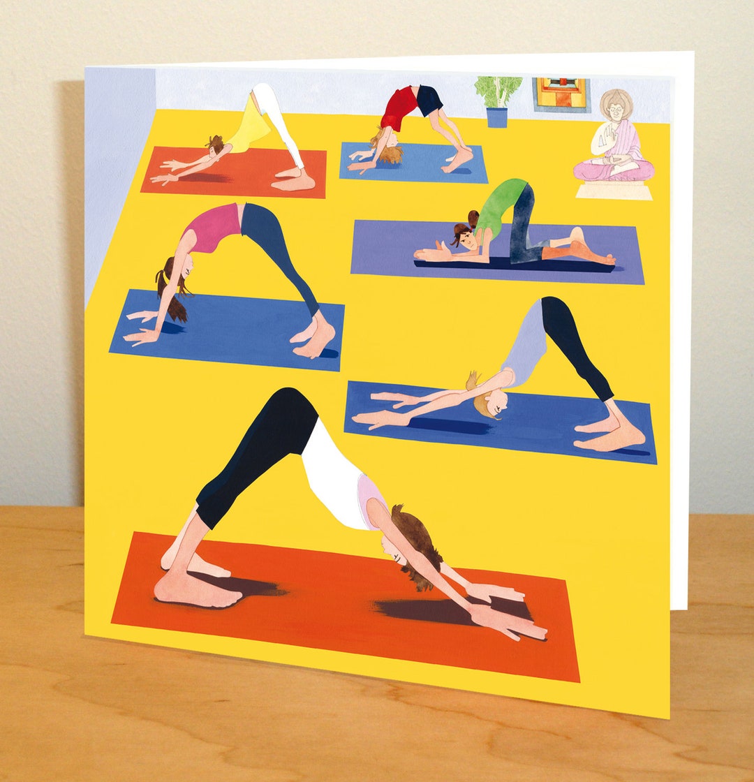 Yoga Greetings Card - Etsy