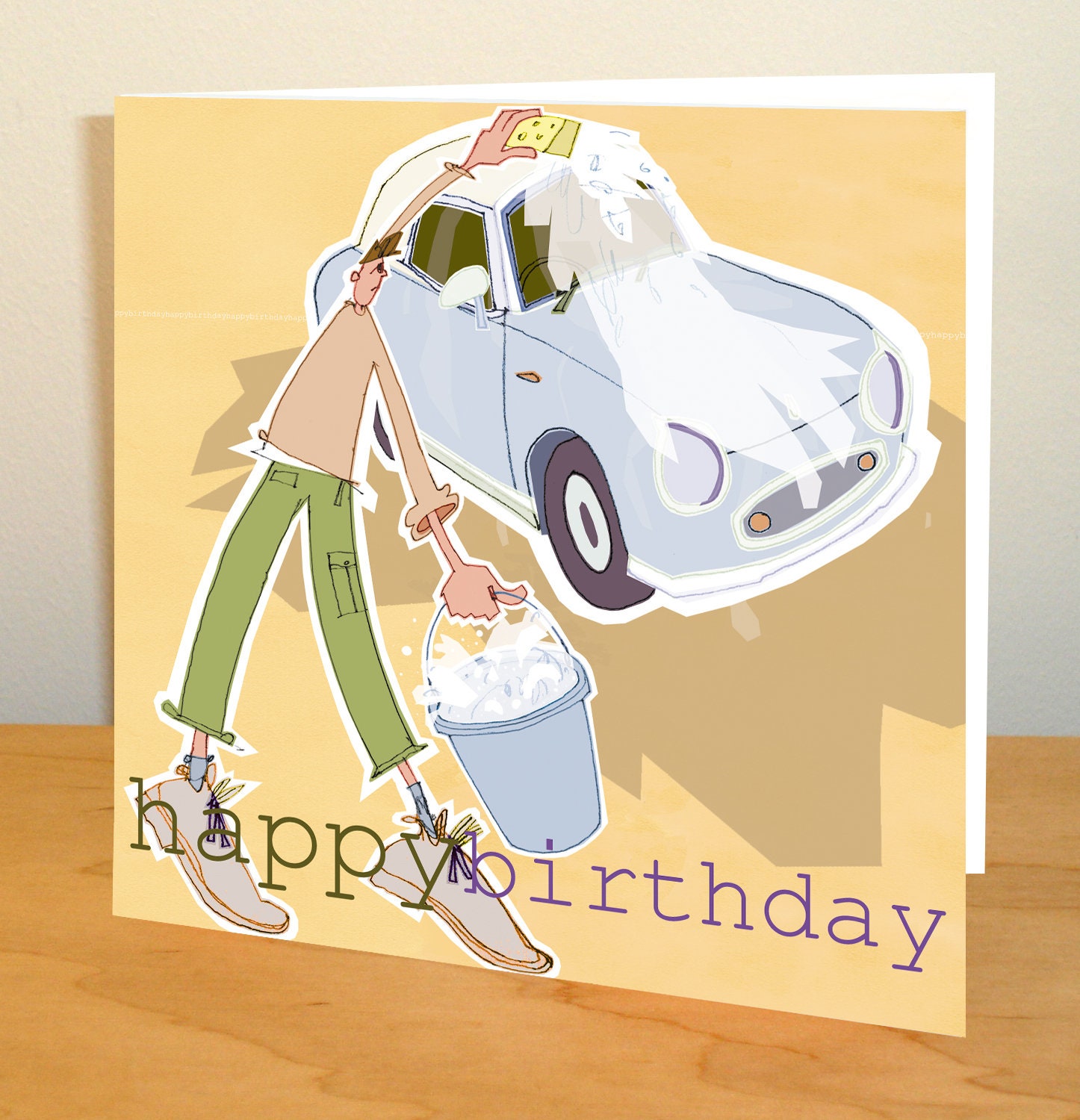 Car Wash Happy Birthday Greetings Card - Etsy