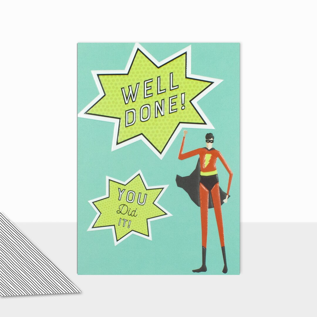 NEW to ETSY Well Done Card Handmade Greetings Card You Did It Little ...