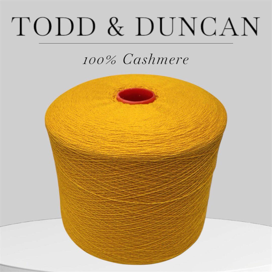 Yellow 100% Cashmere Yarn Todd & Duncan, CASH 100 Price per 100g/3.52oz ...