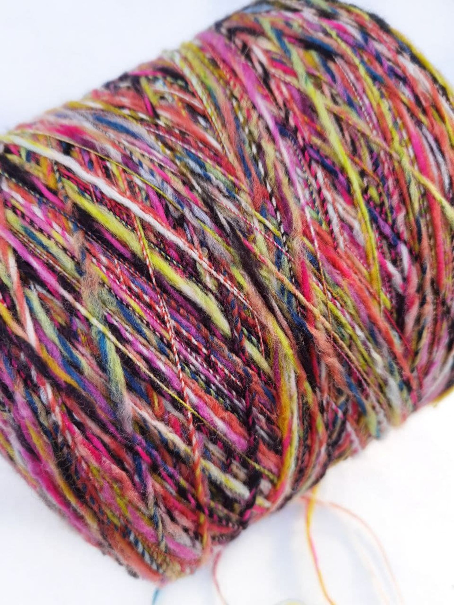 Woolen Multicolor Art Roving Italy Yarn per 100g / 3,5oz, Weaving Yarn ...