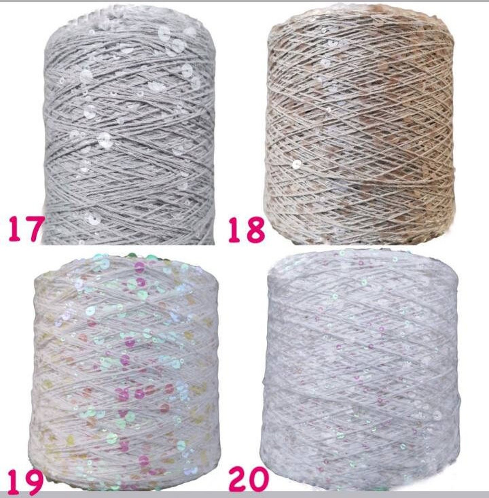 Royal Double Sequins Cotton Yarn per 50g/011lb Sequins Yarn - Etsy