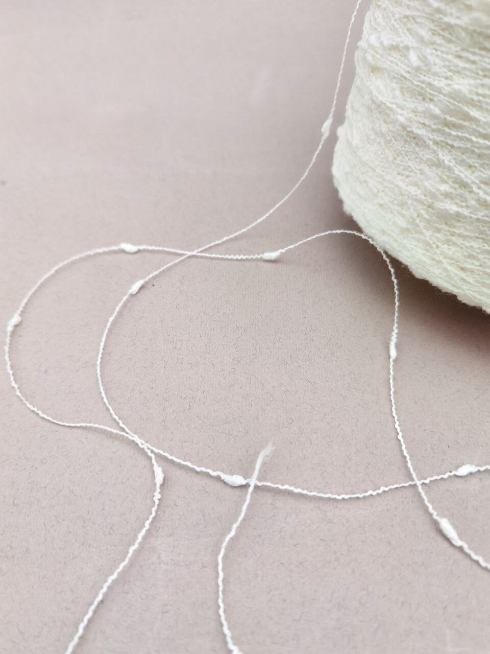 White Cotton & Viscose Italian Thick Thin Yarn Textured - Etsy