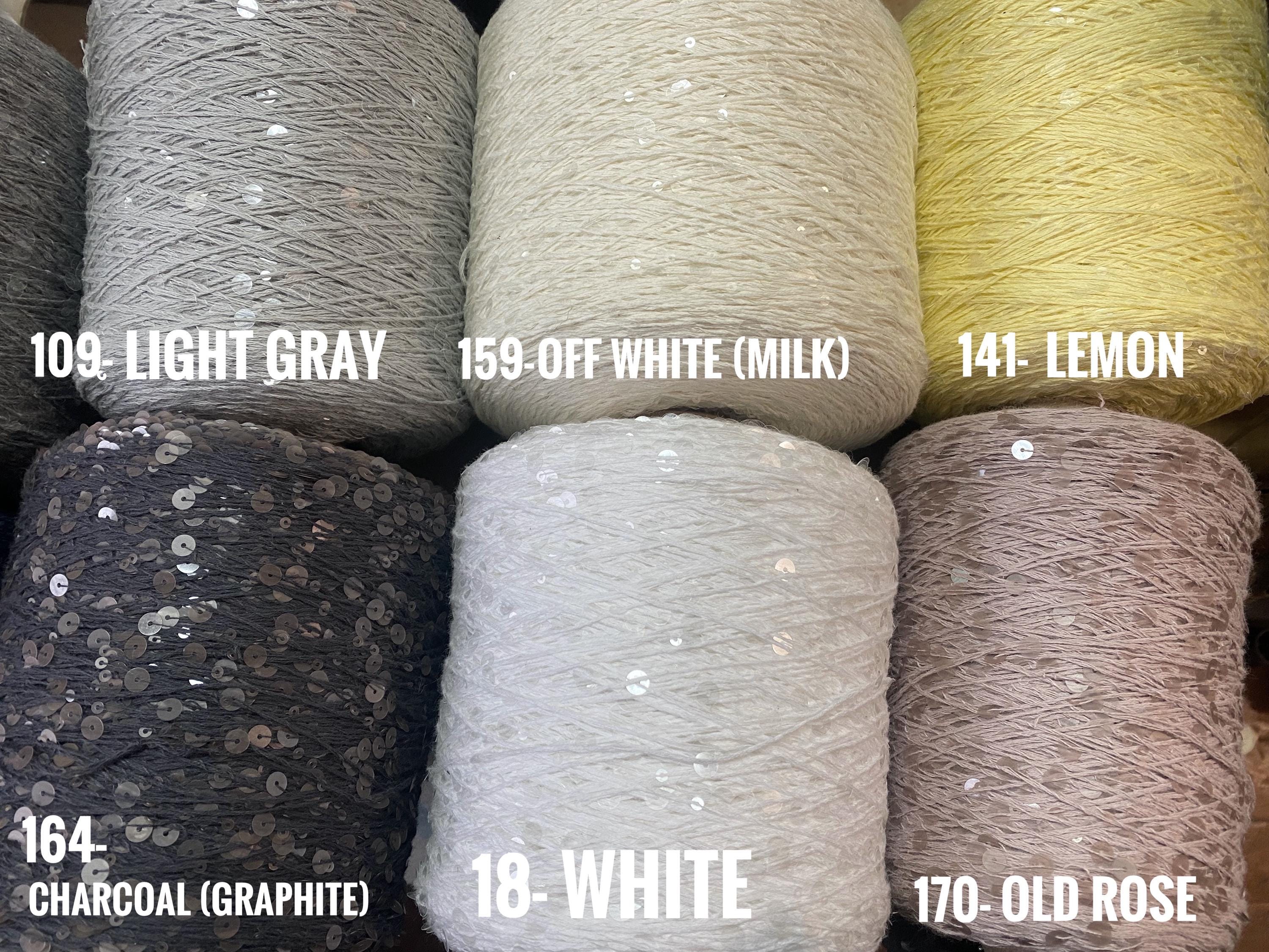 Royal Double Sequins Cotton Yarn per 50g/0,11lb, Sequins Yarn 6mm/3mm ...