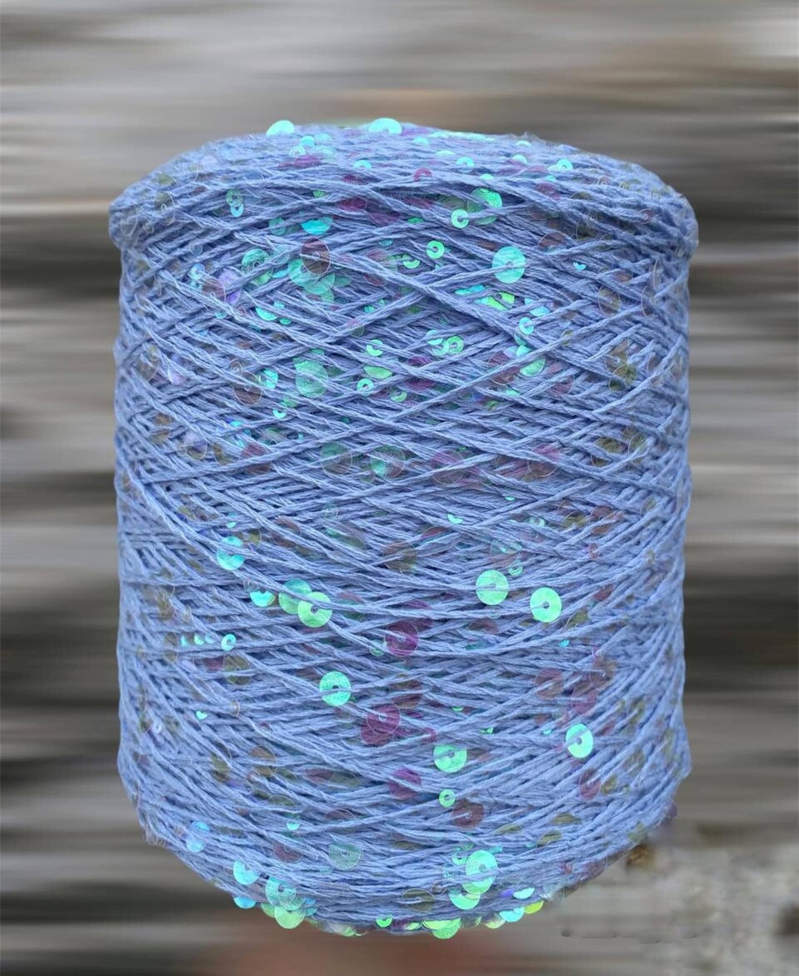 Royal Double Sequins Cotton Yarn With 6mm/3mm Transparent Halogram ...