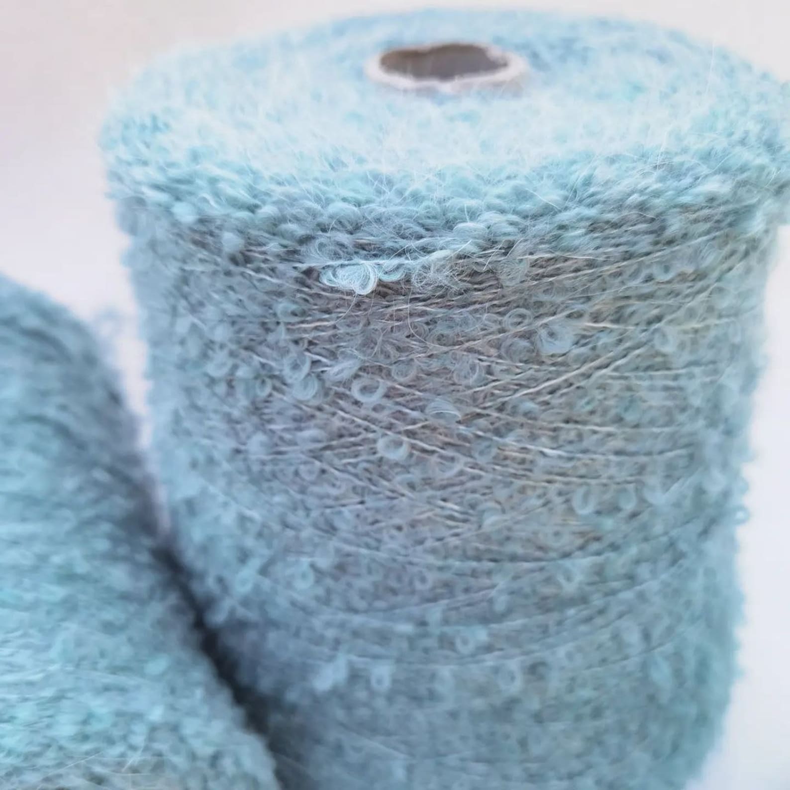 Mint Boucle Kid Mohair & Wool Yarn on Cone Boucle Italy Yarn - Etsy