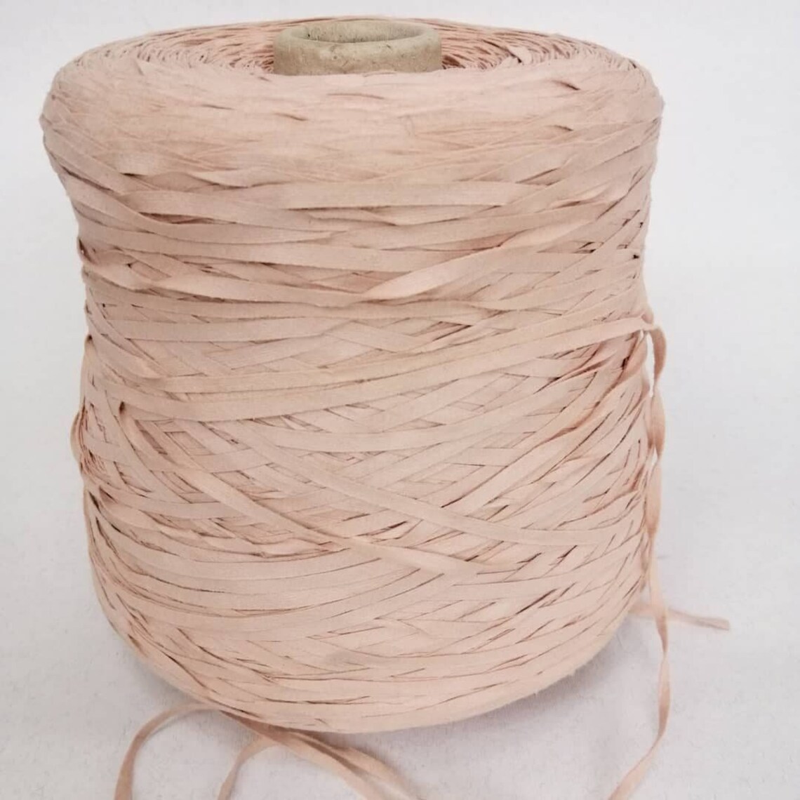 Ribbon Cotton Yarn White Beige Ribbon Italy Yarn on Cone 250m - Etsy