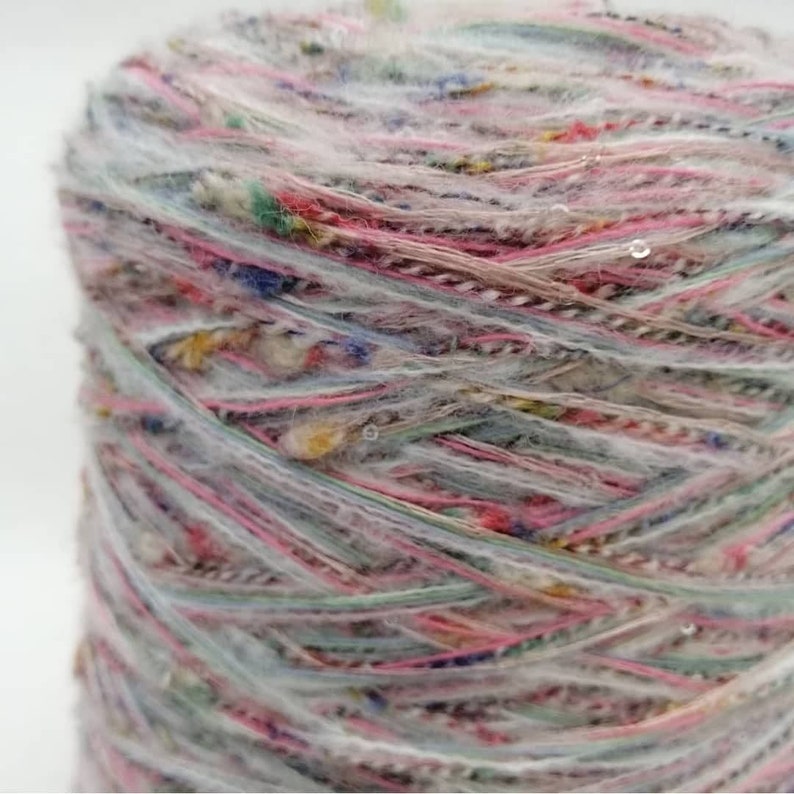 Boucle Kid Mohair Merino Wool Sequin Yarn per 100g, Blend Art Mohair ...