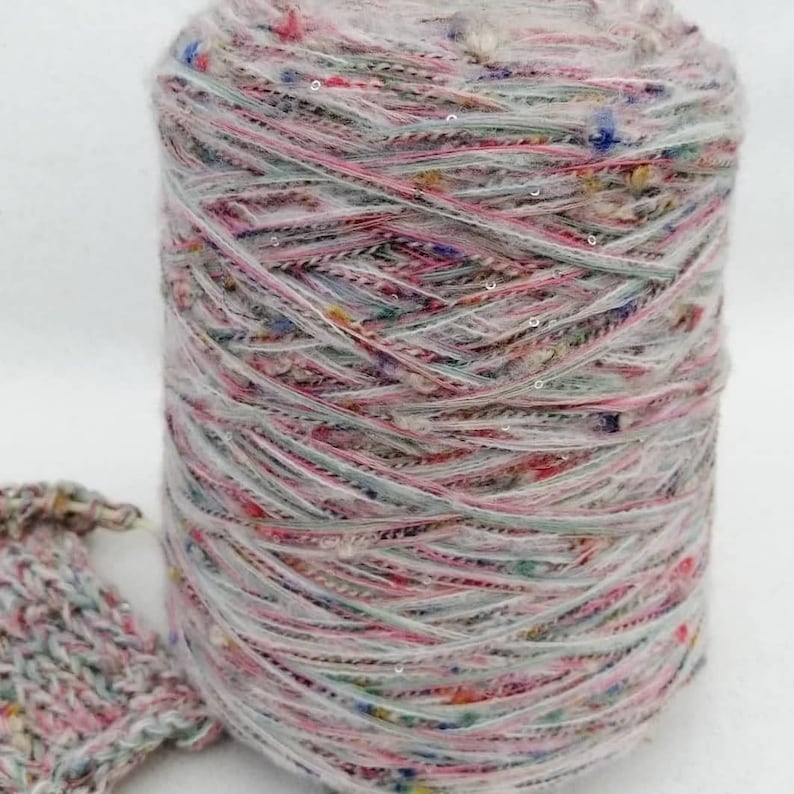 Boucle Kid Mohair Merino Wool Sequin Yarn per 100g, Blend Art Mohair ...