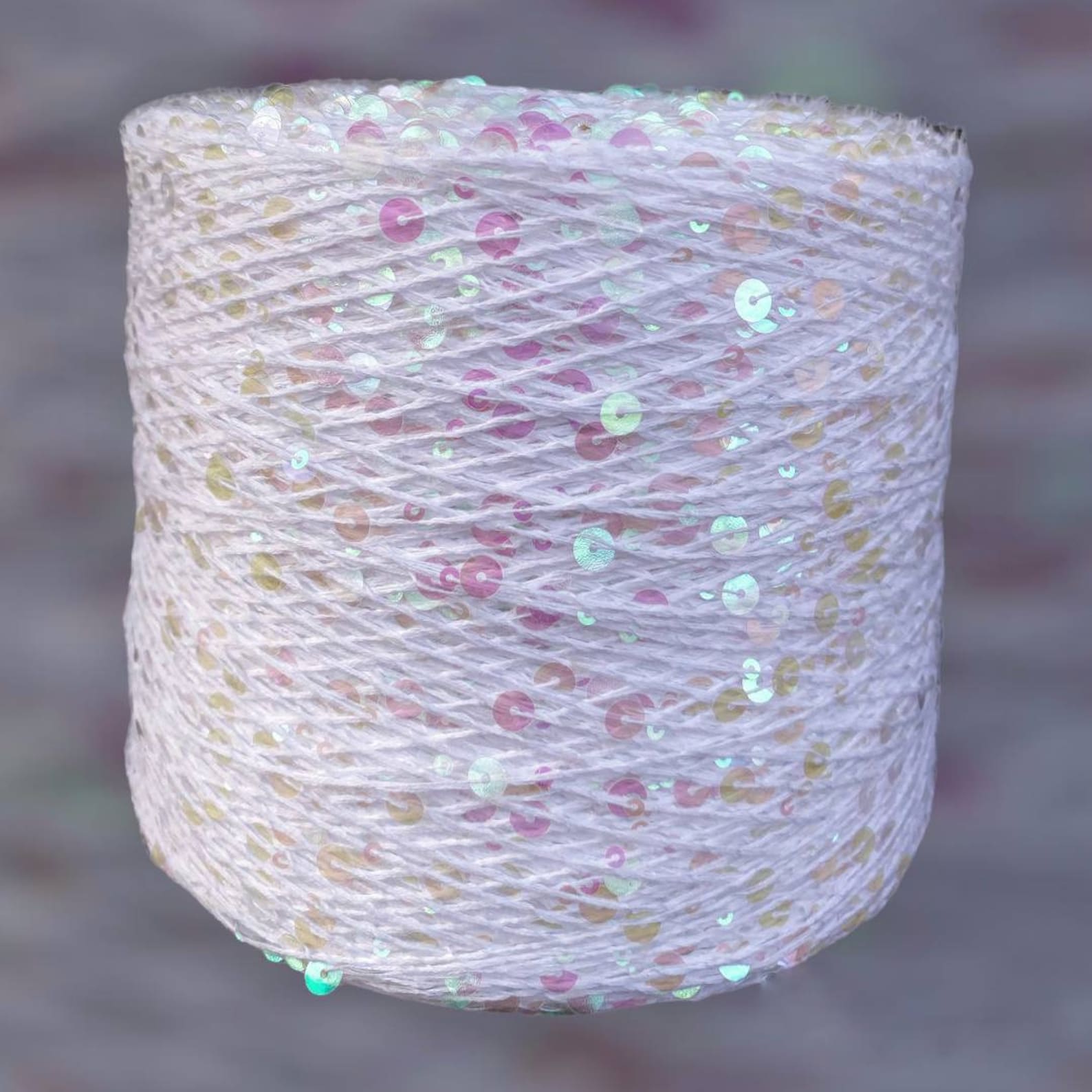 Royal Double Sequins Cotton Yarn With 6mm/3mm Transparent Halogram ...