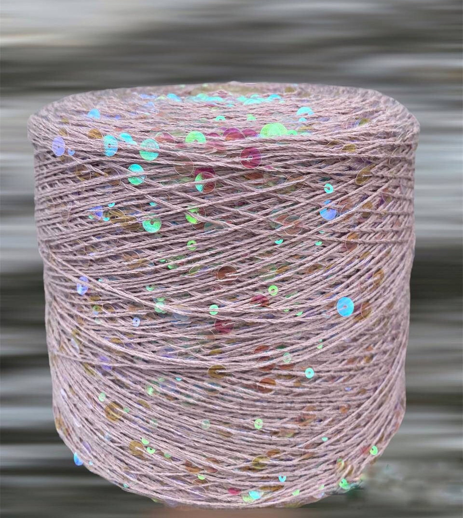 Royal Double Sequins Cotton Yarn With 6mm/3mm Transparent Halogram ...