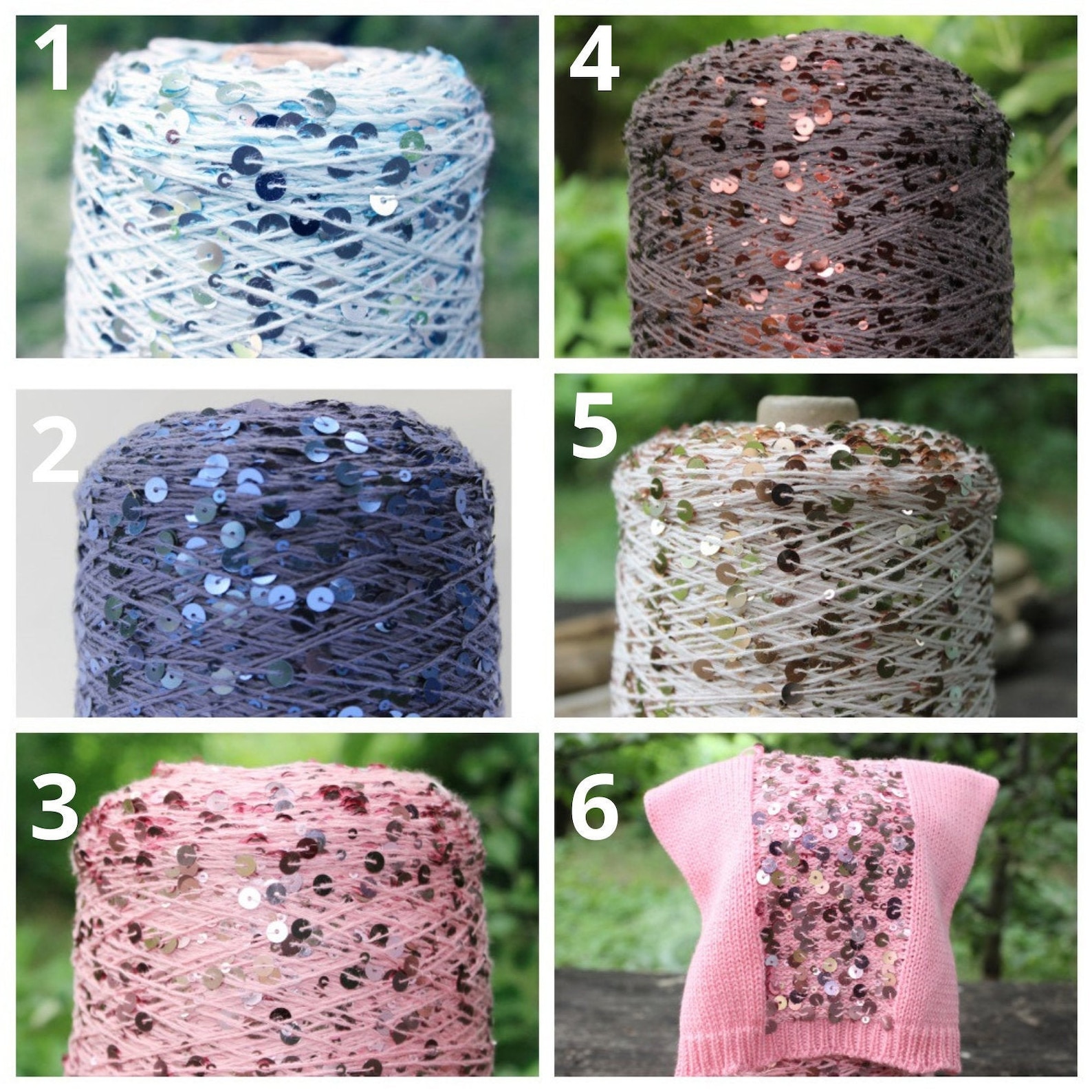 Royal Double Sequins Cotton Yarn per 100g/022lb Paillettes - Etsy