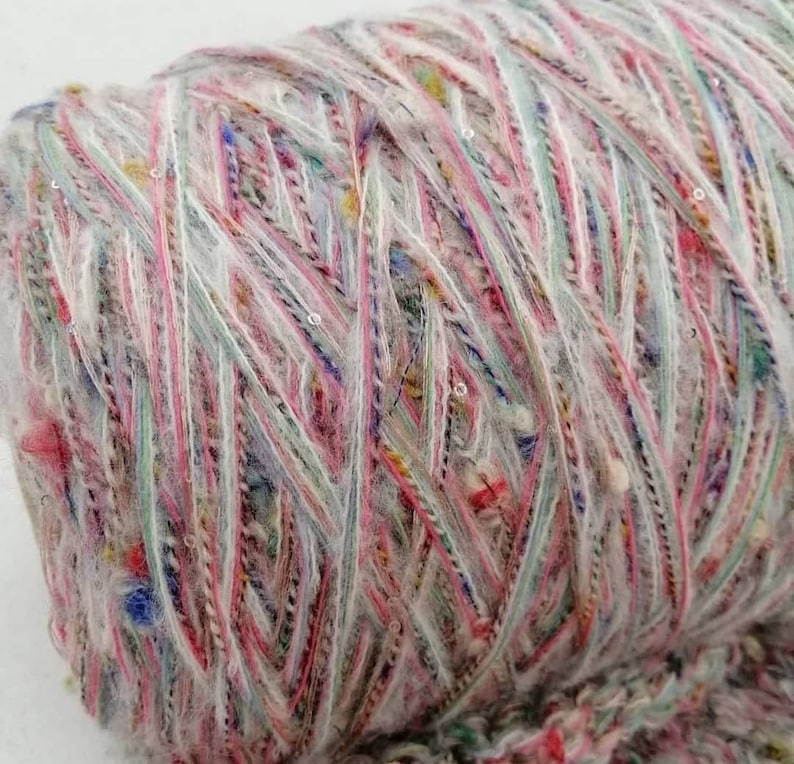 Boucle Kid Mohair Merino Wool Sequin Yarn per 100g, Blend Art Mohair ...