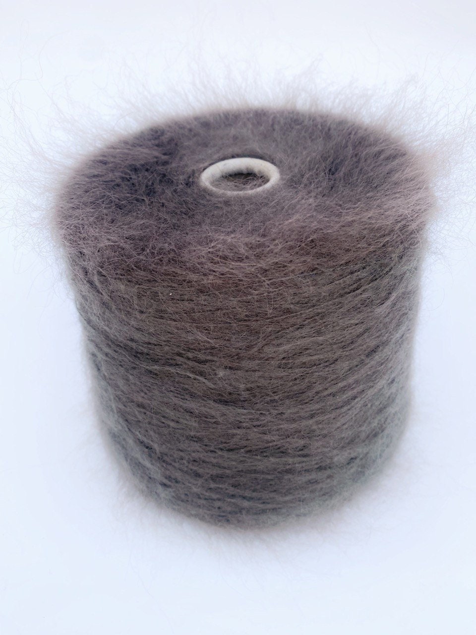 Soft Khaki Italian Kid Mohair Fluffy Yarn on Cone per 420g / 0.92lb ...
