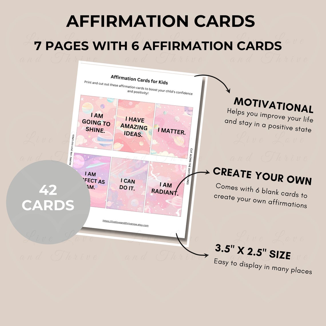 Kids Affirmation Cards, Affirmation Cards Printable, Positive ...